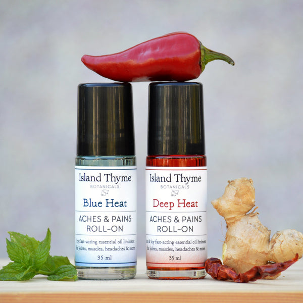Blue Heat & Deep Heat Liquid Roll-On Duo – Island Thyme