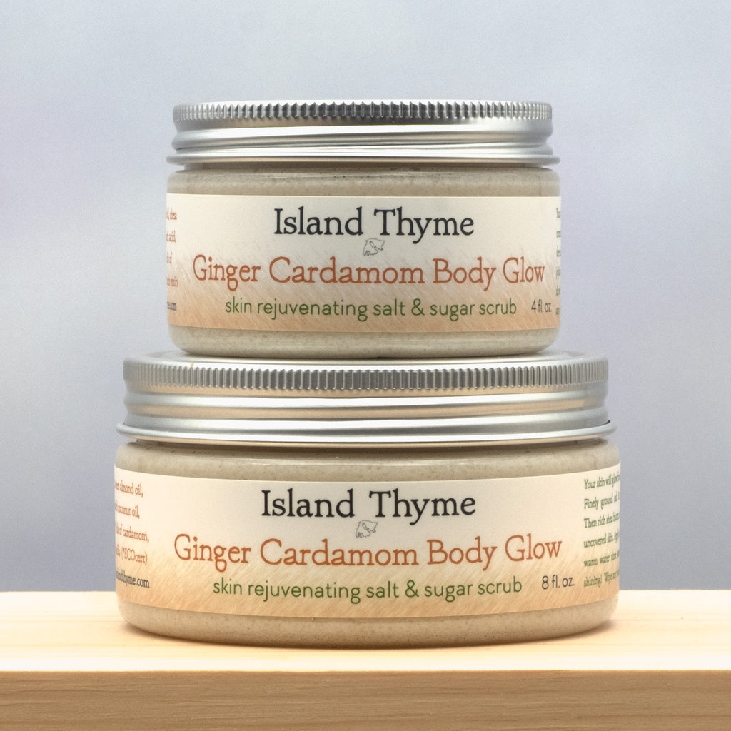 Ginger Cardamom Body Glow Salt & Sugar Scrub – Island Thyme